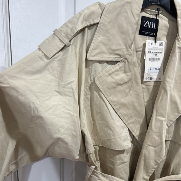 Zara | Jackets & Coats | New Zara Water Repellent Trench Rain Coat Tan | Poshmark